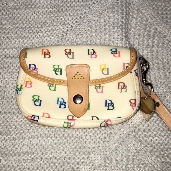 Dooney & Bourke | Bags | Dooney And Bourke Leather Logo Wristlets ...
